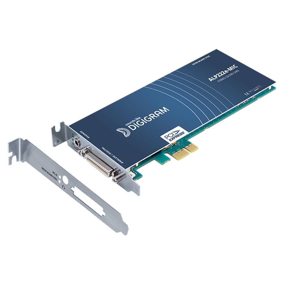 DIGIGRAM ALP222E-MIC 2X2 PCIE AUDIO I/O CARD FOR WINDOWS AND LINUX ...