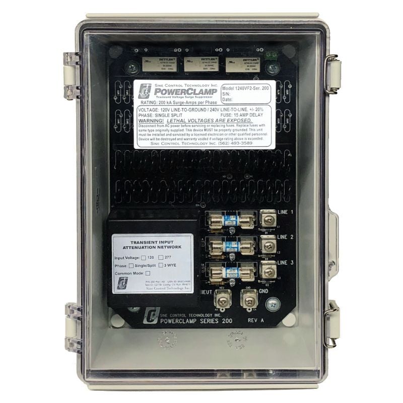 HENRY ENG HP200-4 POWERCLAMP 120/208 3 WYE W/NEUT SURGE AMP RATING ...