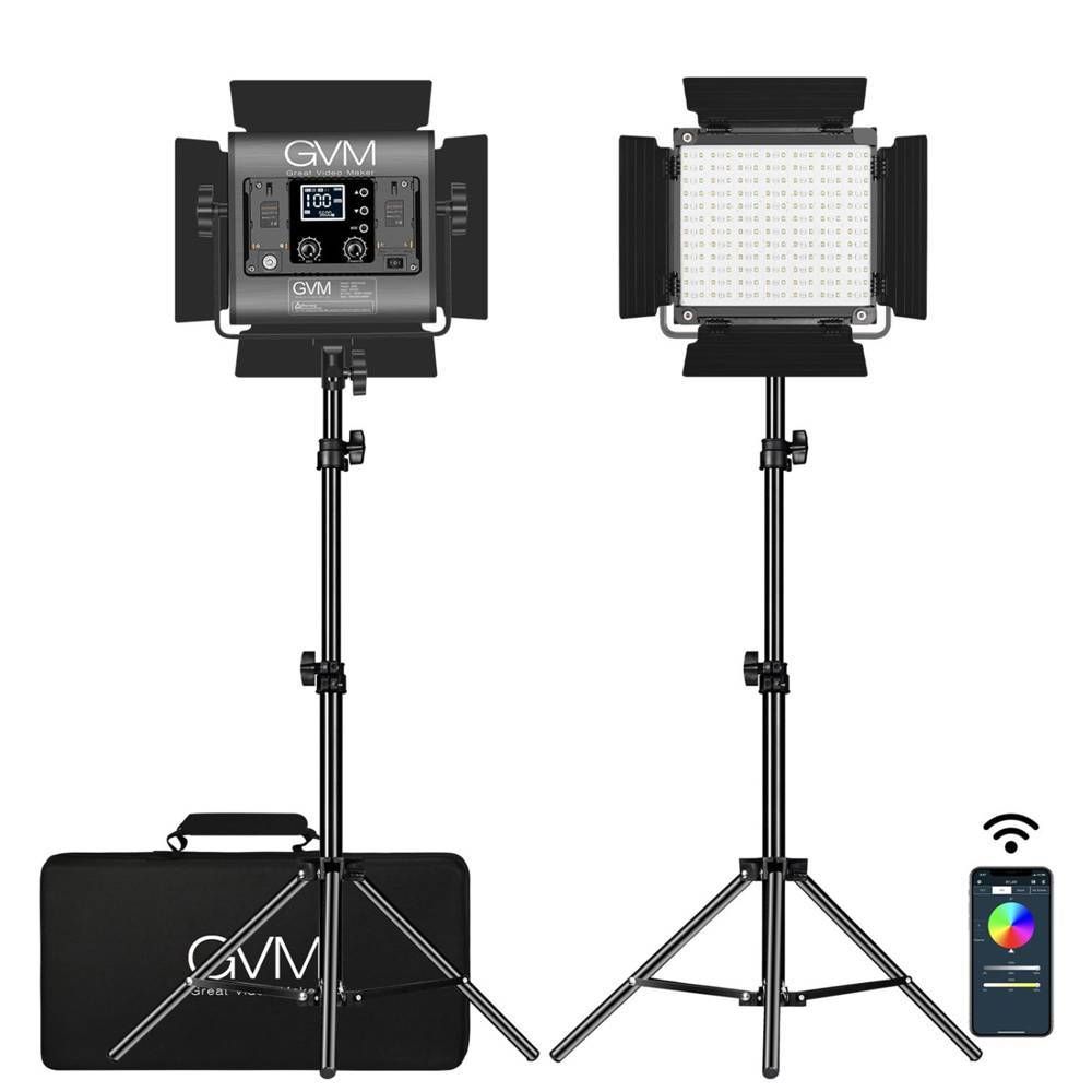 GVM 800D-RGB LED STUDIO 2-VIDEO LIGHT KIT